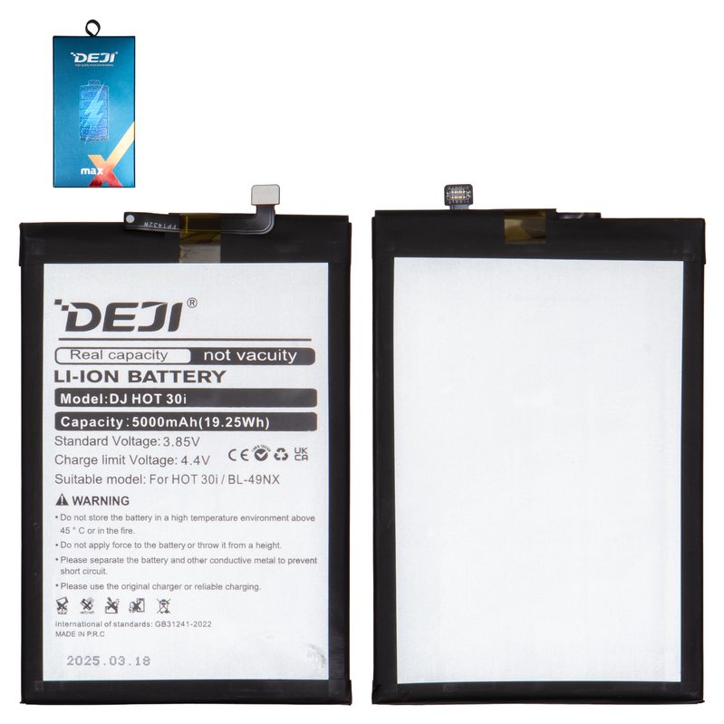 Battery Deji BL-49NX compatible with Infinix Smart 7 (X6515), Smart 9 ...