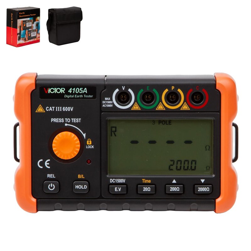 Victor 4105A Digital Earth Resistance Tester - ToolBoom